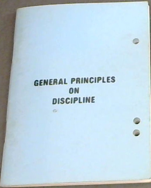 General Principles on Discipline