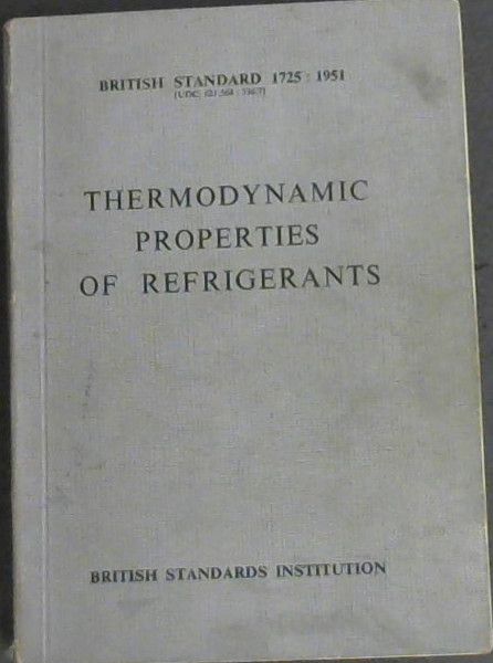 Thermodynamic Properties of Refrigerants Thermodynamic Properties of Refrigerants