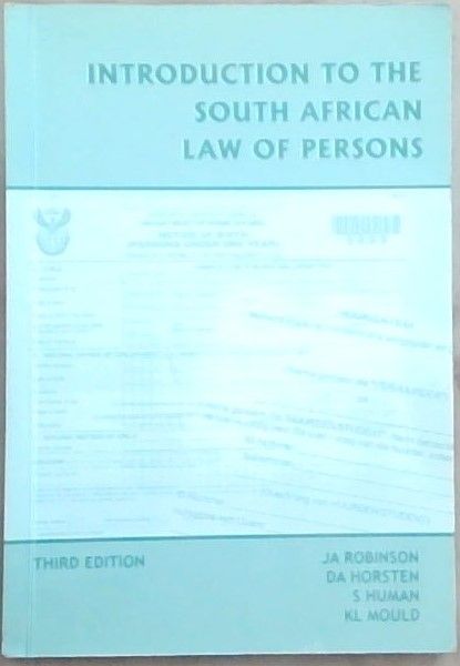 Introduction to the South African Law of Persons (Third edition)