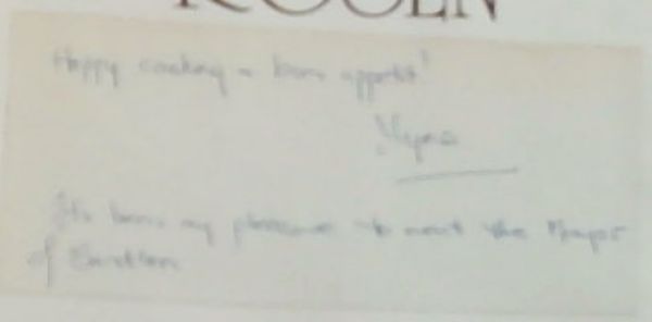 COOKING WITH MYRNA ROSEN (Tipped in Signature and Warm Inscription from ...