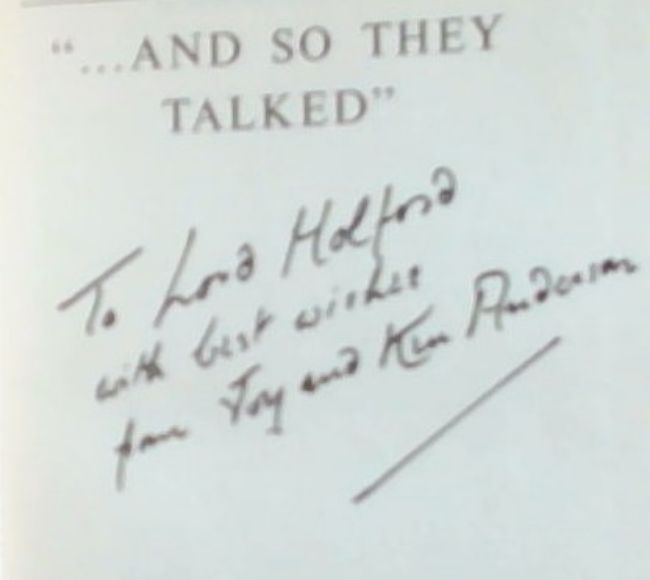 And So They Talked" (Signed and Inscribed by Ken Anderson)