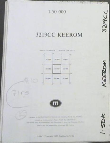 Topographical Map, South Africa: Keerom - 3219CC - 1: 50 000