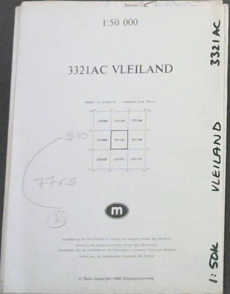 Topographical Map, South Africa: Vleiland - 3321AC - 1: 50 000