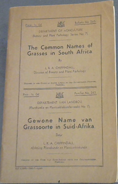 The Common Names of Grasses in South Africa: Gewone Name van Grassoorte ...