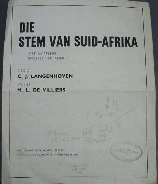 Die Stem Van Suid-Afrika