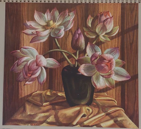 Vladimir Tretchikoff: Lotuses, Signed Original Colour Print