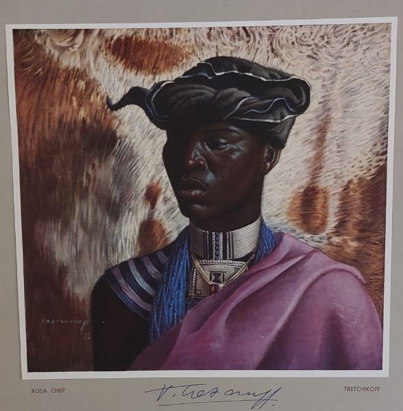 Vladimir Tretchikoff: Xosa Chief, Signed Original Colour Print