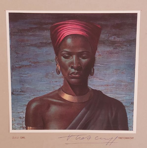 Vladimir Tretchikoff: Zulu Girl, Signed Original Colour Print