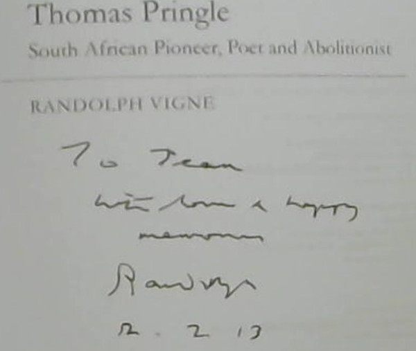 The South African Letters of Thomas Pringle