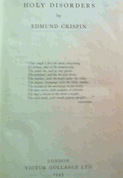 Holy Disorders